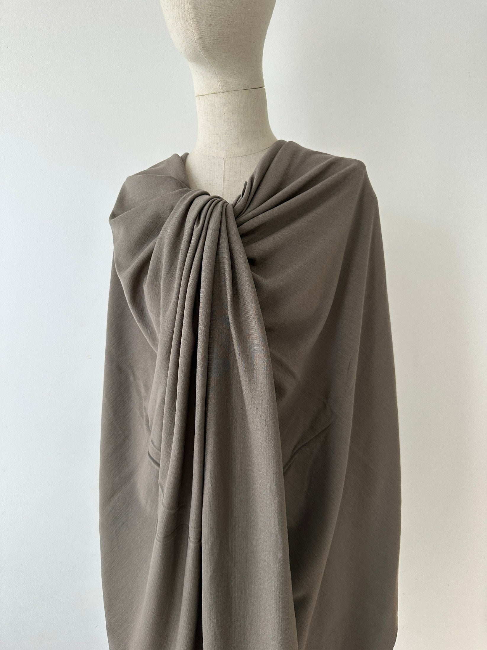 Medium Weight Merino Rib Interlock , 225 gsm - Warm Gray (MW048 ...